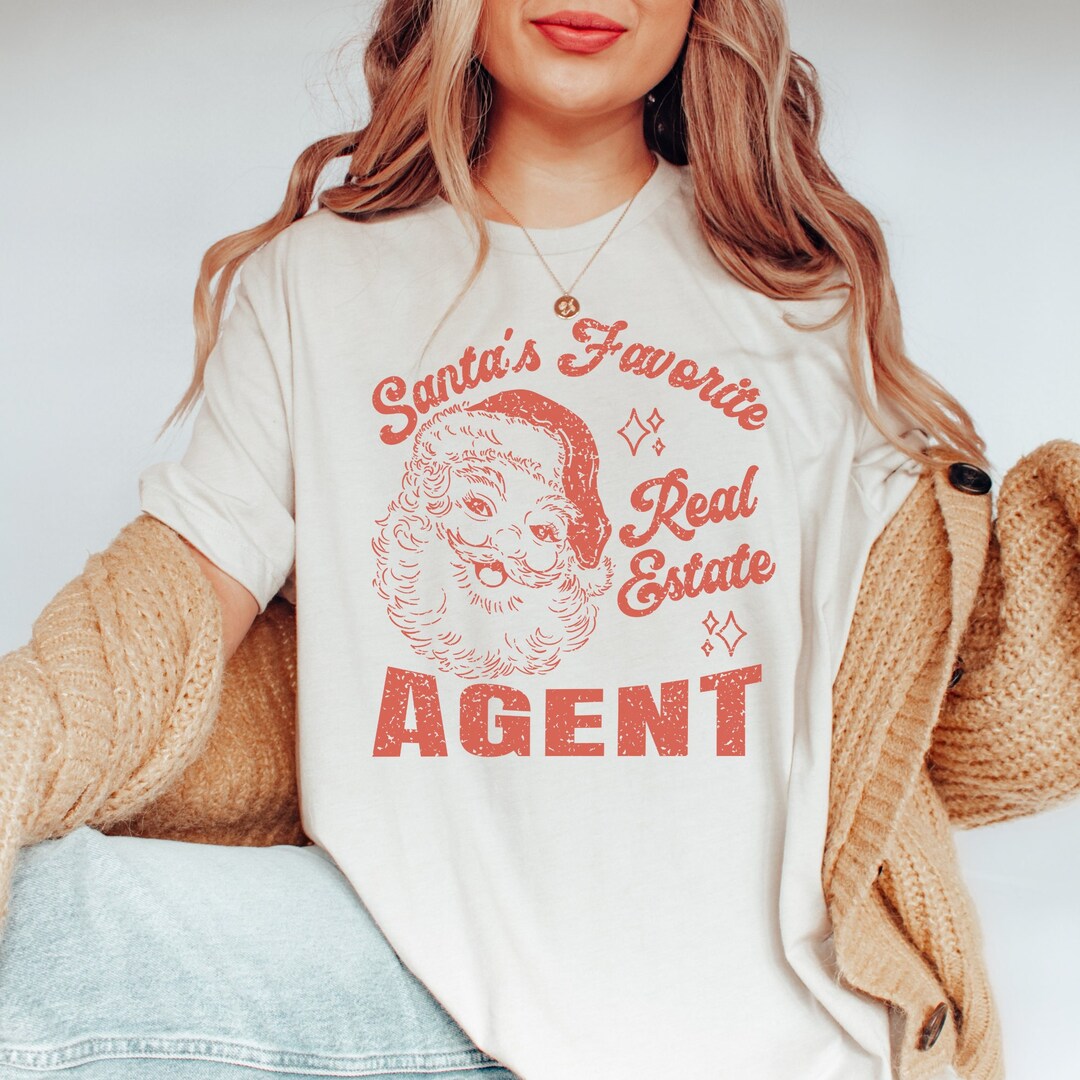 Real Estate Christmas Shirt, Santa's Favorite Real Estate Agent, Funny ...