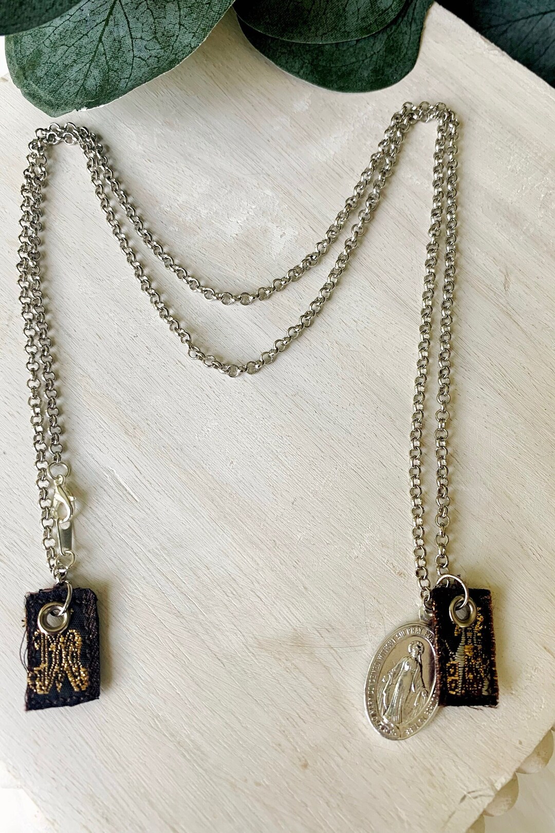 Scapular Necklace | Handmade Catholic Gift - Etsy