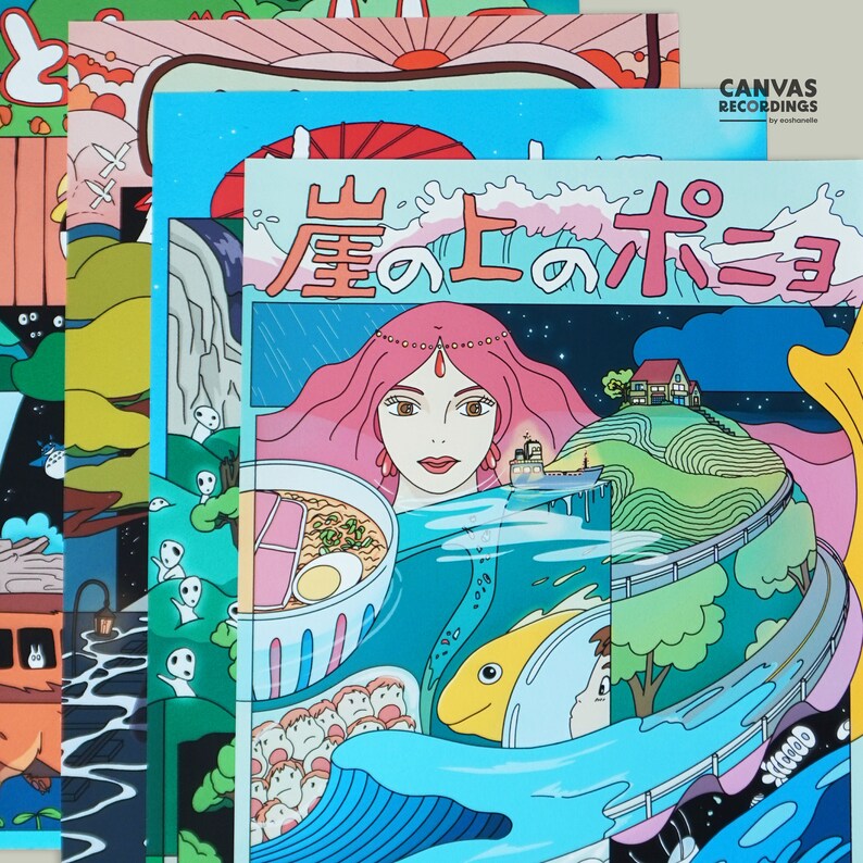 Studio Ghibli Fan Art Print Ponyo - 13"x19" Fan Art Poster - Etsy