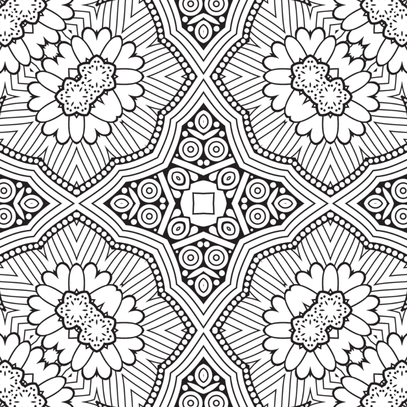 Mandala Color Pages - Etsy