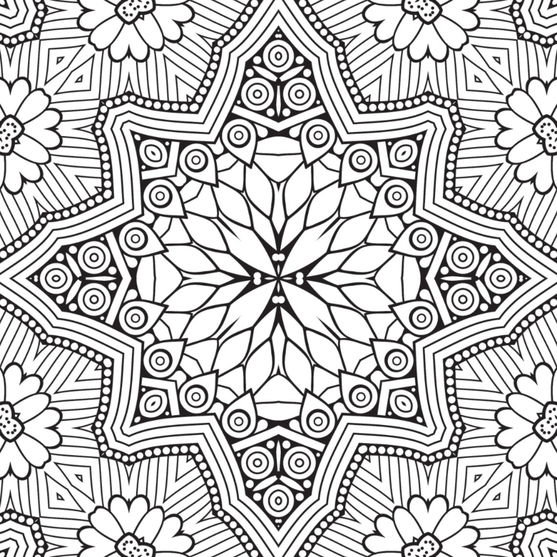 Mandala Color Pages - Etsy