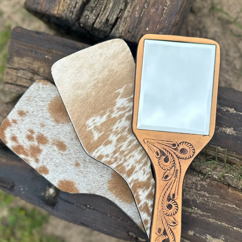 Cowhide Mirror - Etsy