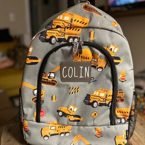 Construction Truck Backpack, Personalized Backpack, Truck Backpack ...