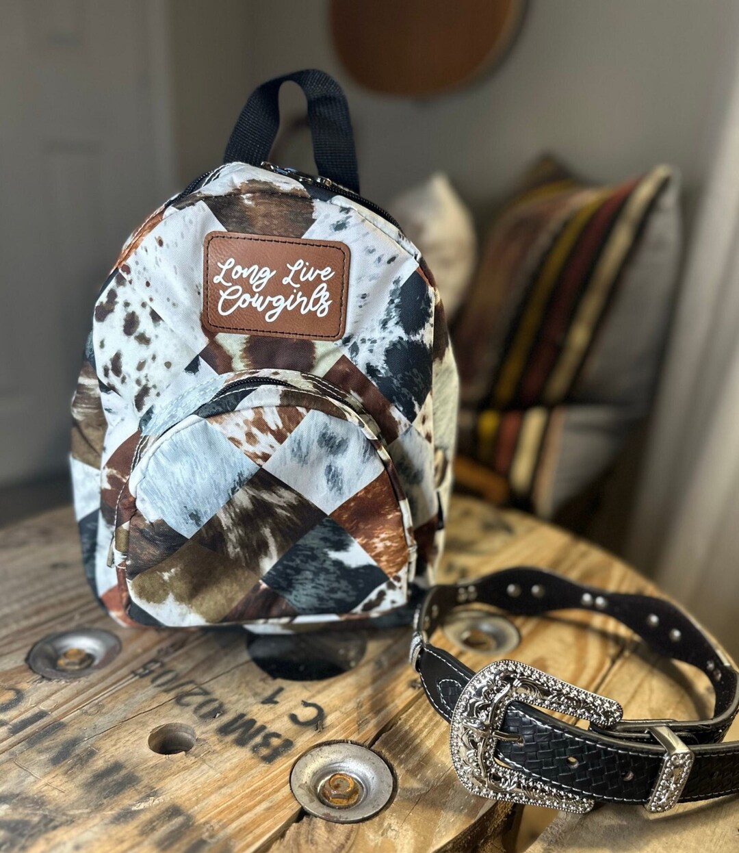 Mini Backpack, Cow Backpack, Diamond Cow Backpack, Personalized ...