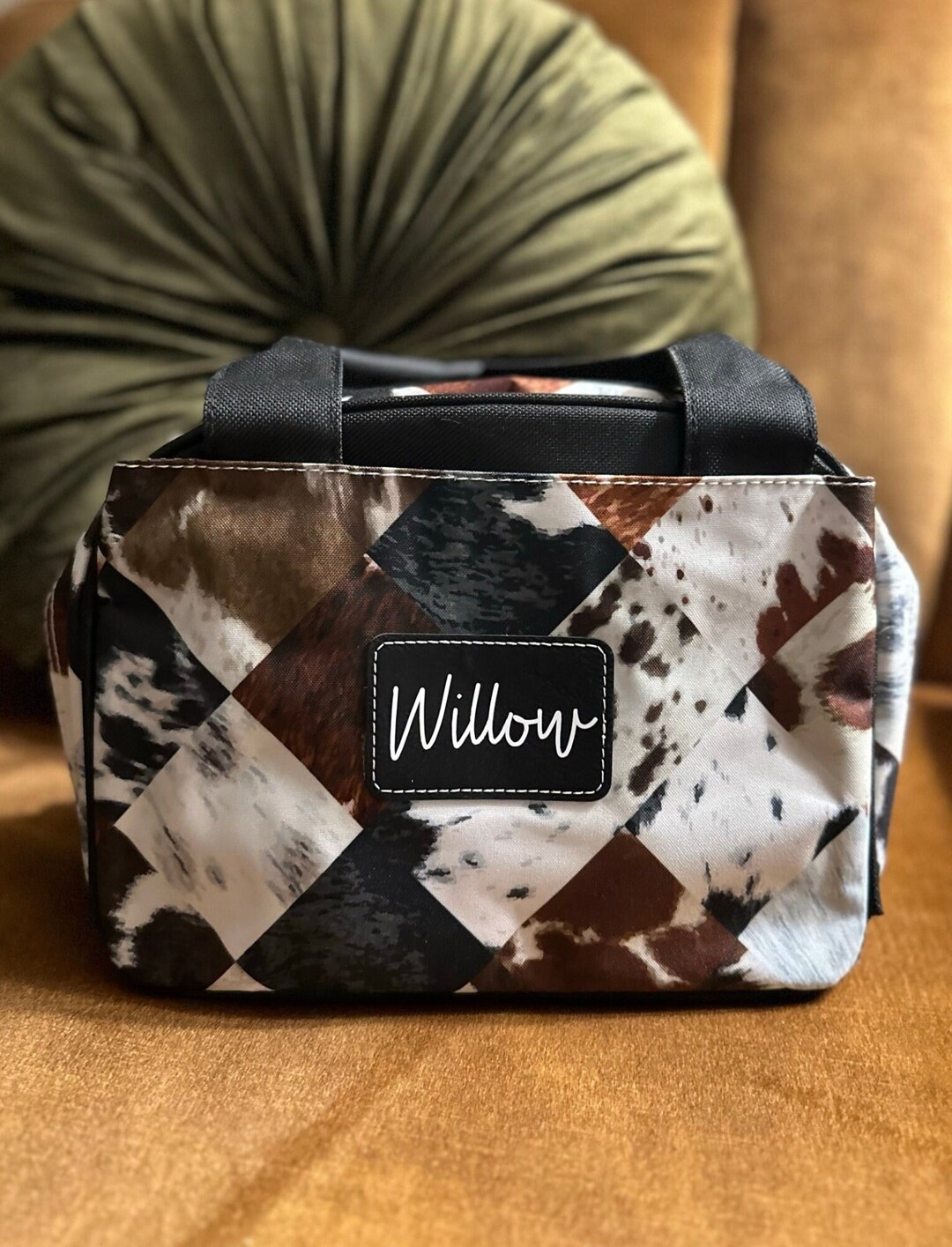 Western Lunch Box, Diamond Cow Lunch Bag, Personalized Lunch Bag ...