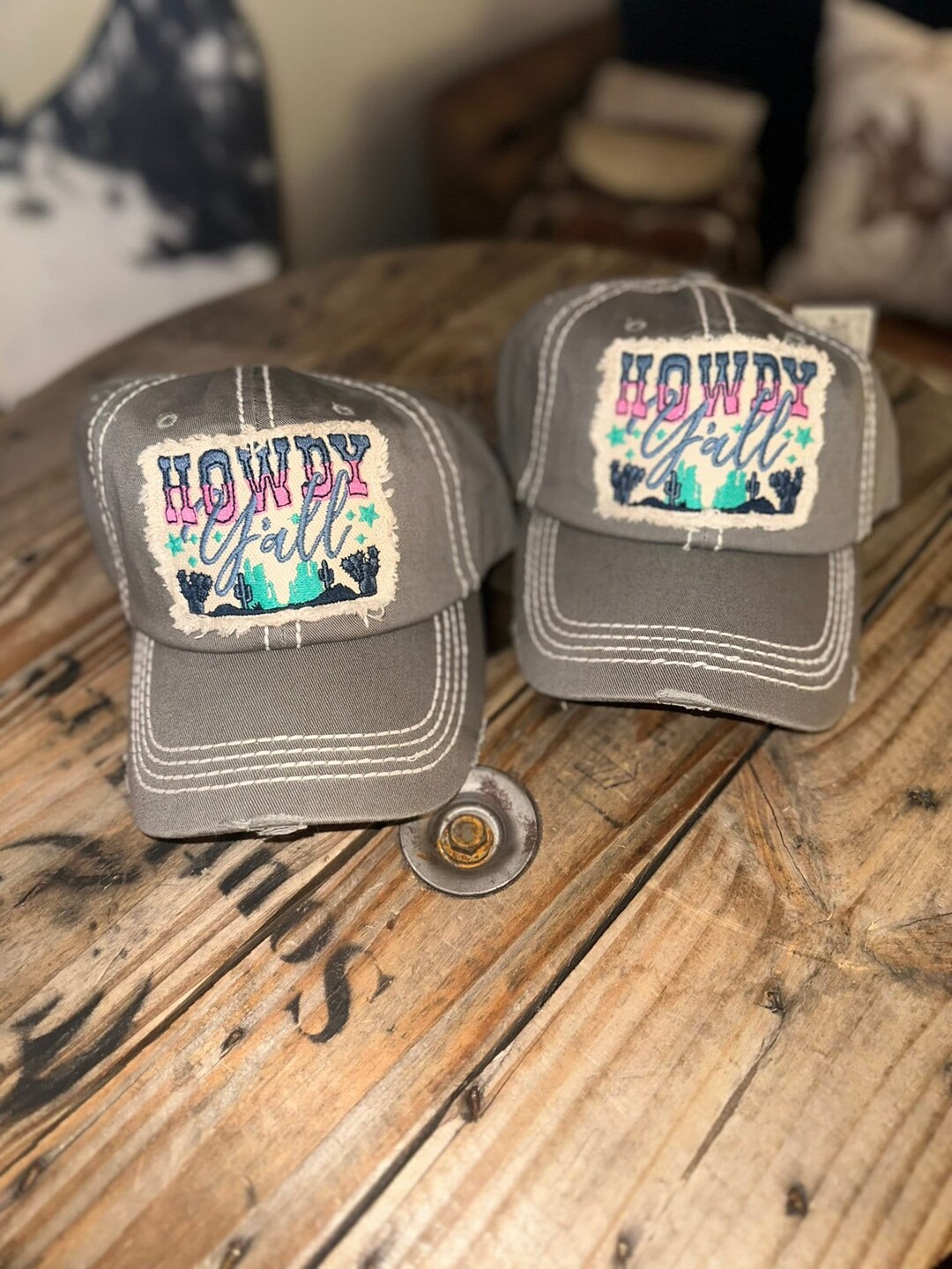 Western Ball Cap, Howdy Yall, Country Caps, Western Cowgirl Cap, Howdy ...