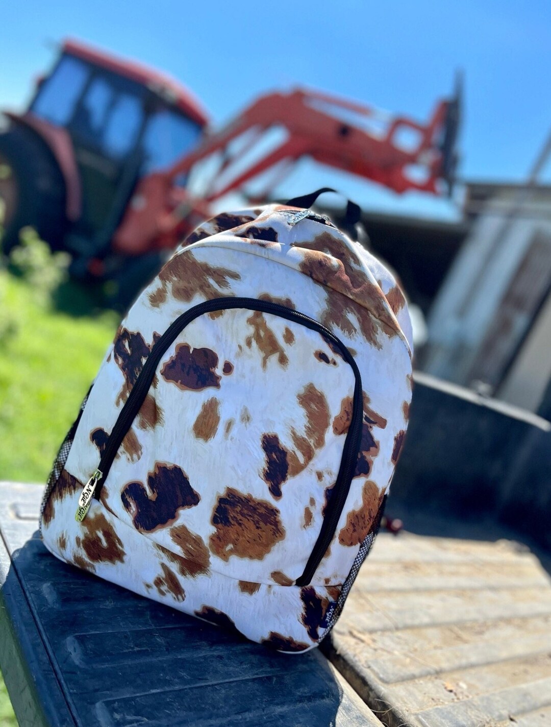 Western Backpack, Brown Cow Backpack, Personalized Backpack, Cowboy ...