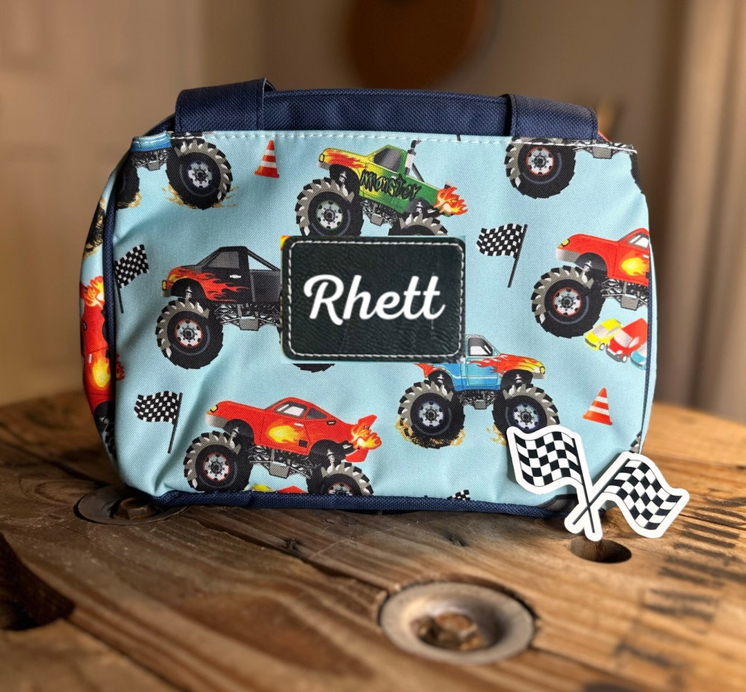 Western Lunch Bag, Monster Truck Lunch Bag, Personalized Lunch Box ...