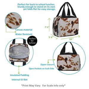 Western Lunch Box, Diamond Cow Lunch Bag, Personalized Lunch Bag ...