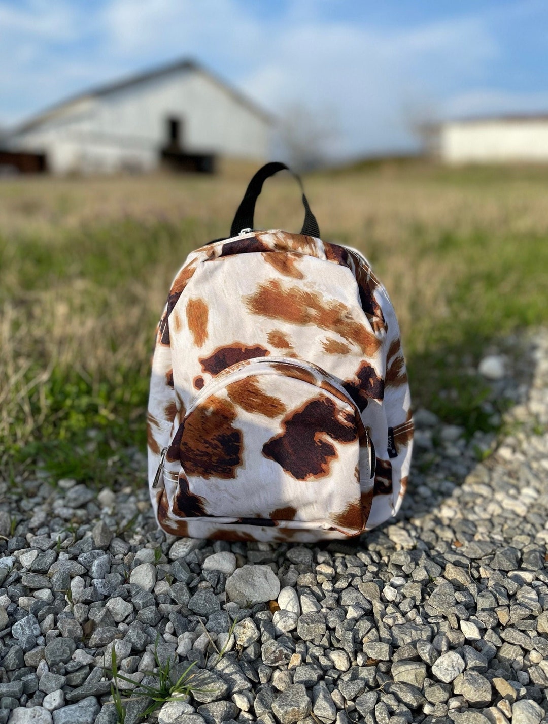 Mini Backpack Brown Cow Backpack Personalized Backpack - Etsy