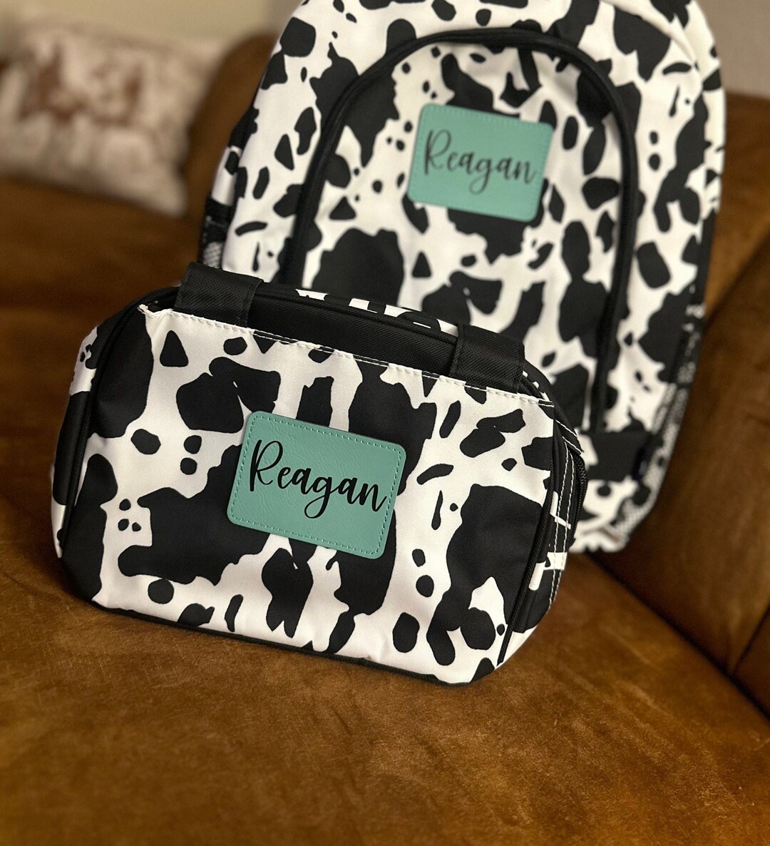 Western Lunch Box, Black Cow Lunch Bag, Personalized Lunch Bag, Cowboy ...