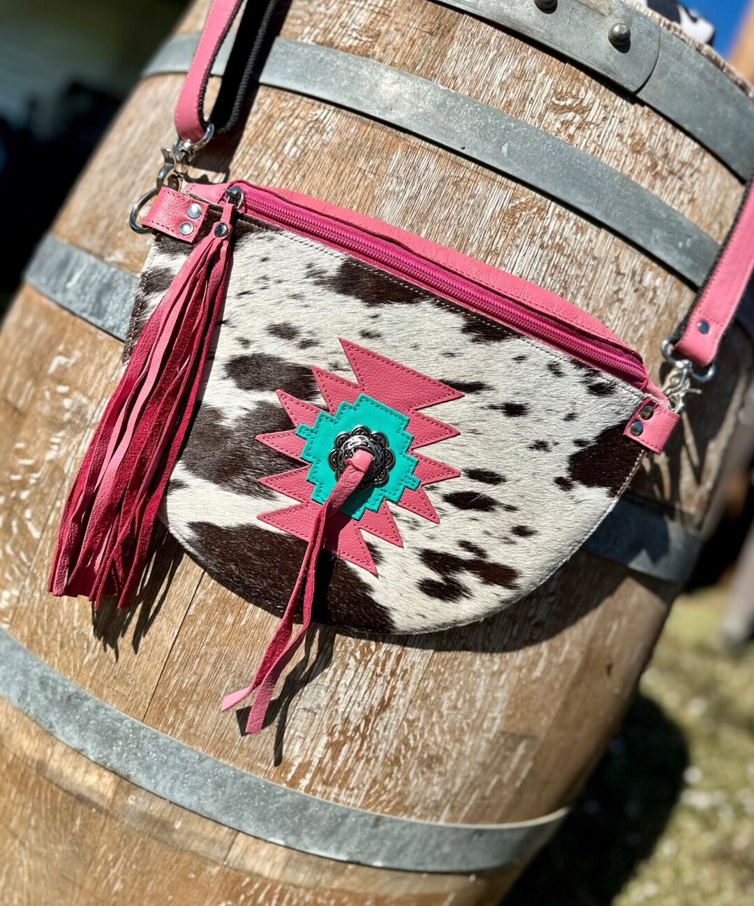 Cowhide Bum Bag, Leather Fanny Bag, Western Bum Bag, Western Fanny Pack ...