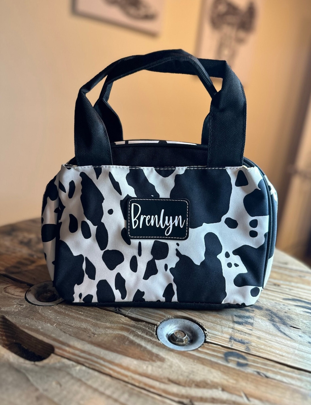 Western Lunch Box Black Cow Lunch Bag Personalized Lunch - Etsy