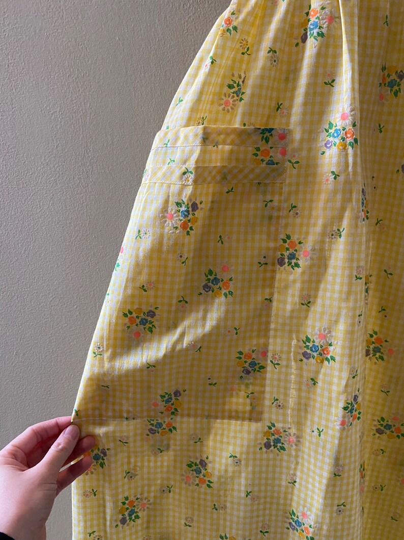 Vintage Gingham and Calico Pastel Pinafore - Etsy