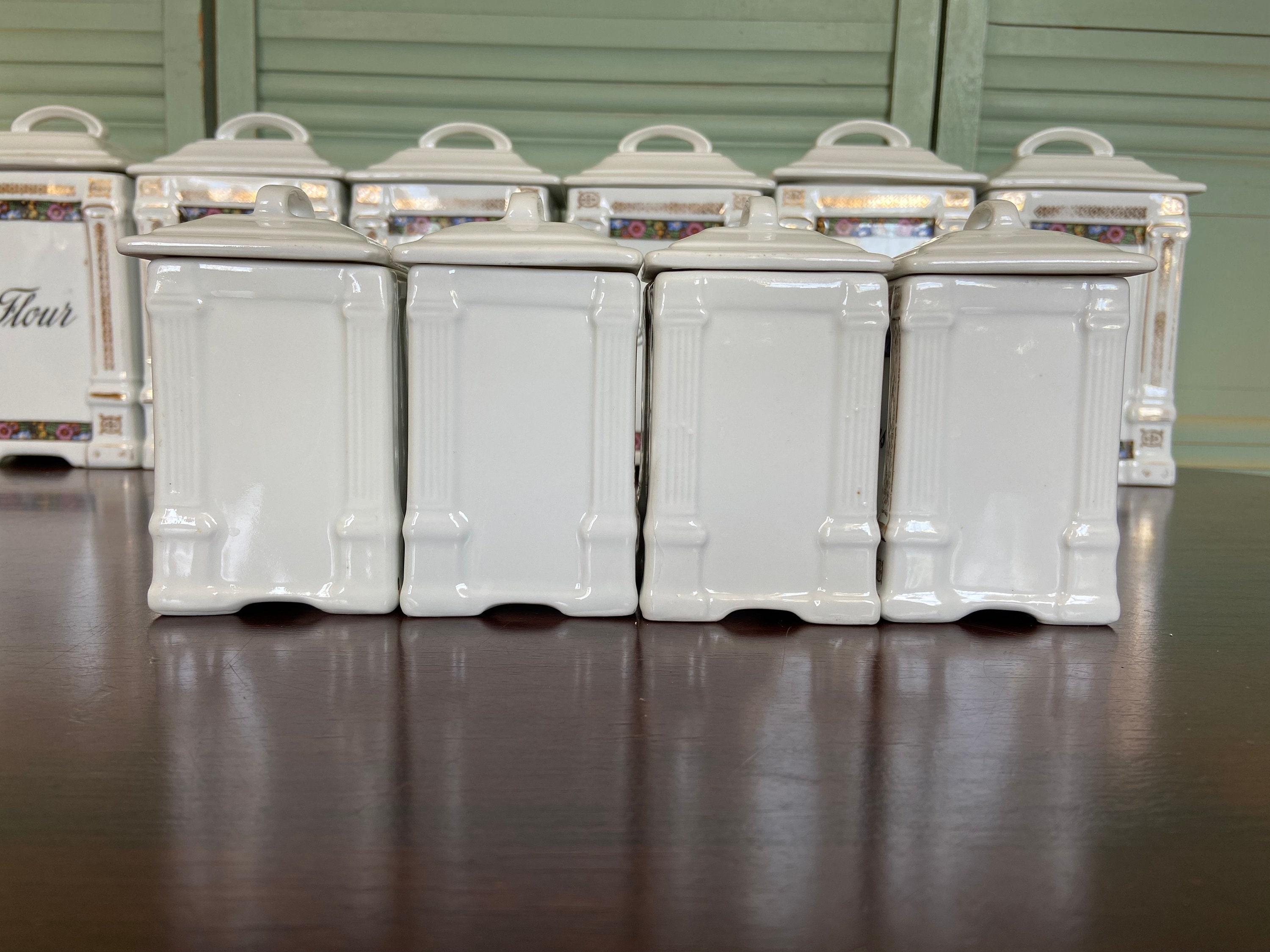 Victoria Porcelain Kitchen Canisters - Etsy