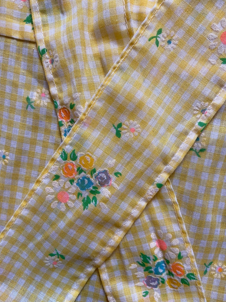 Vintage Gingham and Calico Pastel Pinafore - Etsy