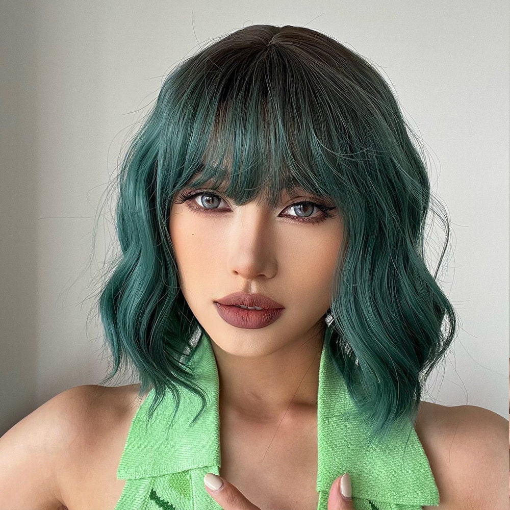Short Green Ombre Hair