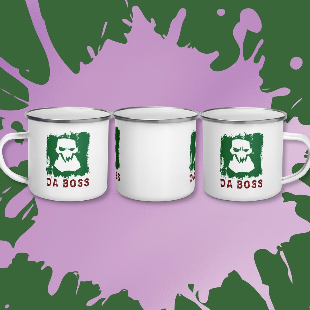 Da Boss Ork Waaagh Wargaming Coffee Cup Wargamer Mug Miniature ...