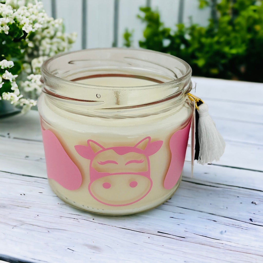 Cow Print Candle, Pink Print Cute Fun Candle, Animal Lovers, Fun Gift ...