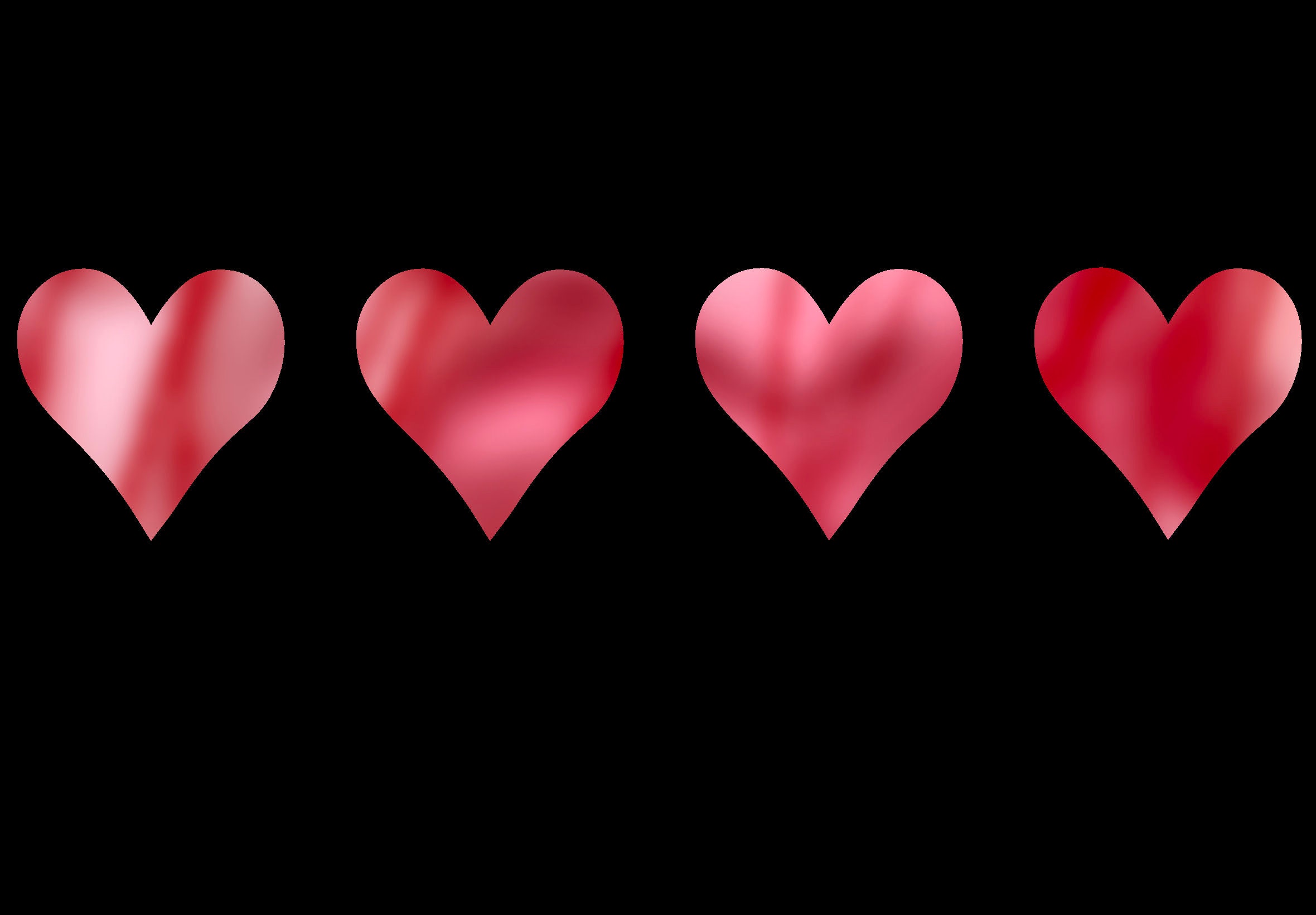 Four Hearts PNG - Etsy