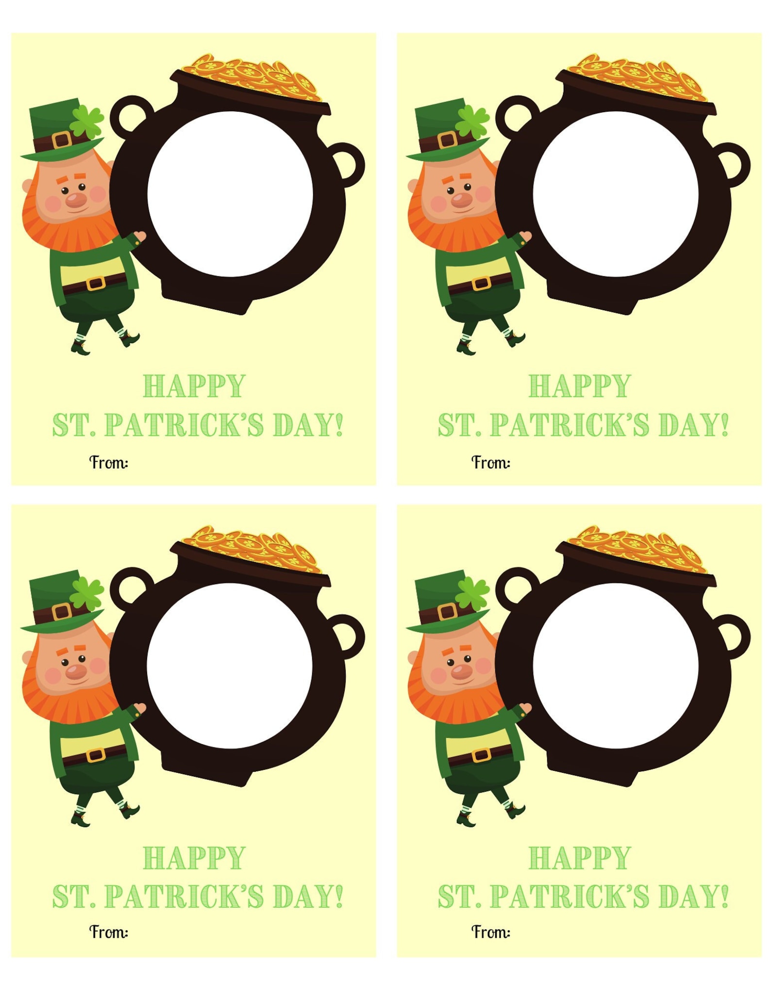 St. Patrick's Day Playdough Gift Tags | Pot of Gold| St Patrick's Day ...