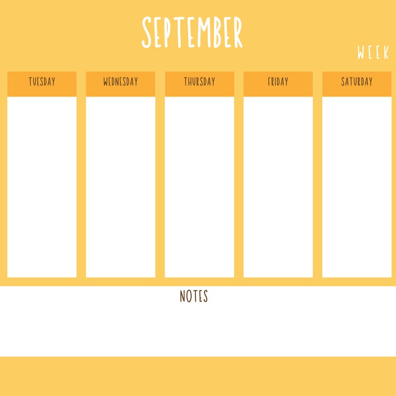 Printable Weekly Planner - Etsy