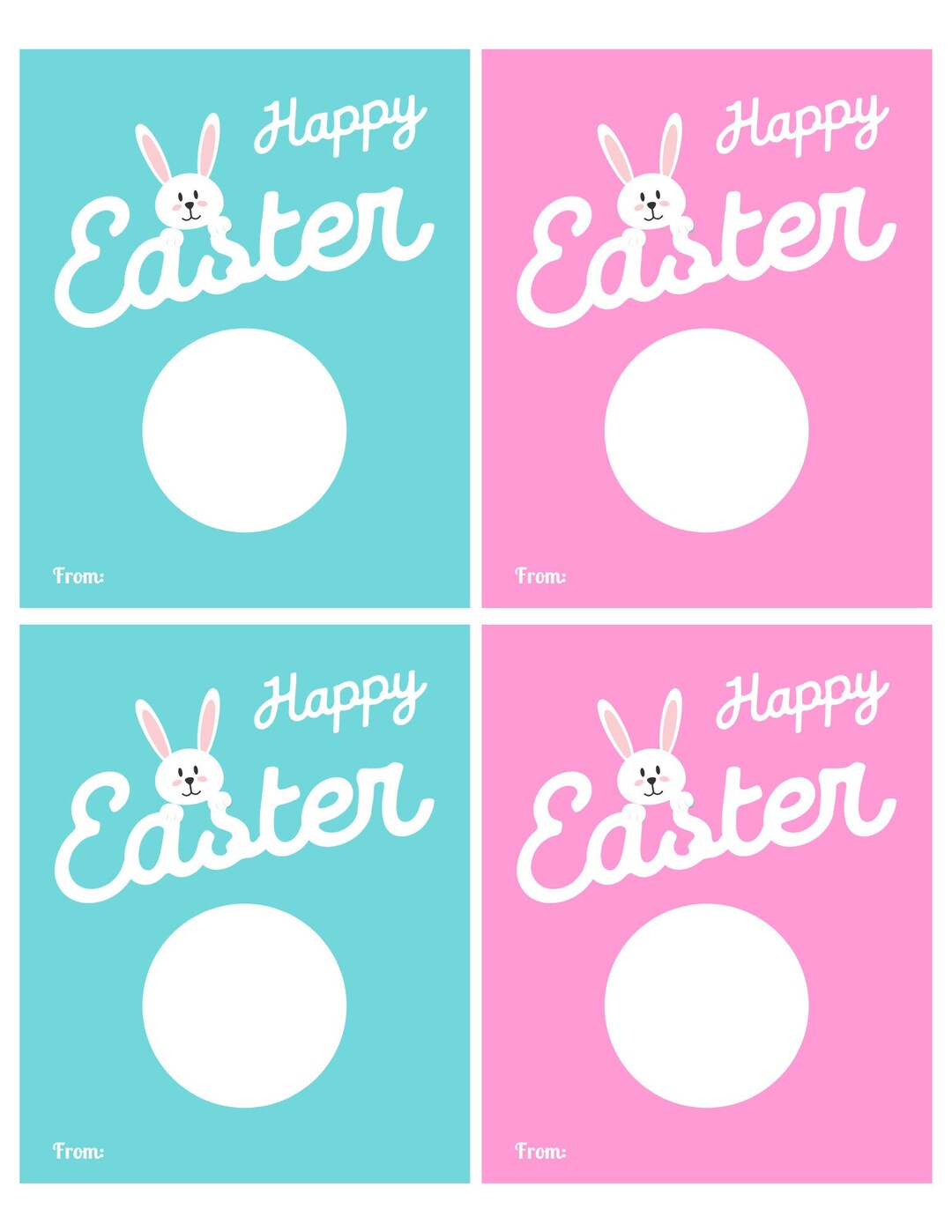 Happy Easter Playdough Gift Tags | Easter Bunny Card| Easter Party ...