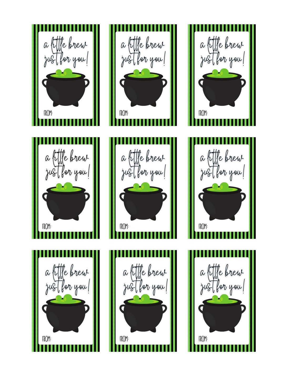 Halloween Gift Tags for Teacher Appreciation Gift Tag | Printable ...