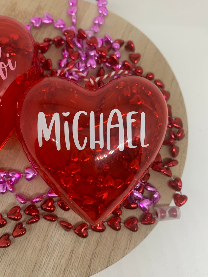 Personalized Valentine's Day Plastic Fillable Hearts for Kids ...
