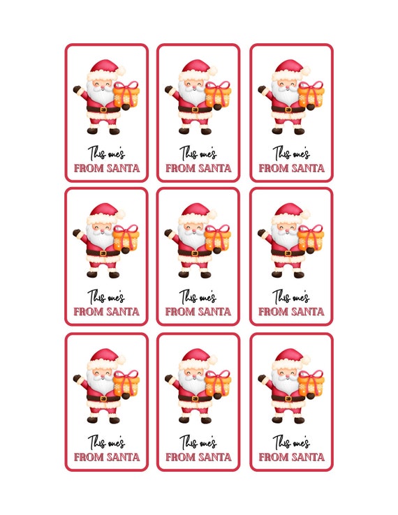 From Santa christmas Gift Tags Instant Download Printable - Etsy