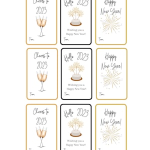 Happy New Year Gift Tag | New Year's Eve Party Stationery| Happy New ...