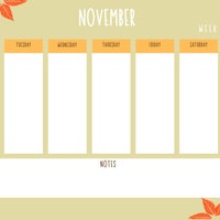 Autumn Weekly Meal Planner - Etsy