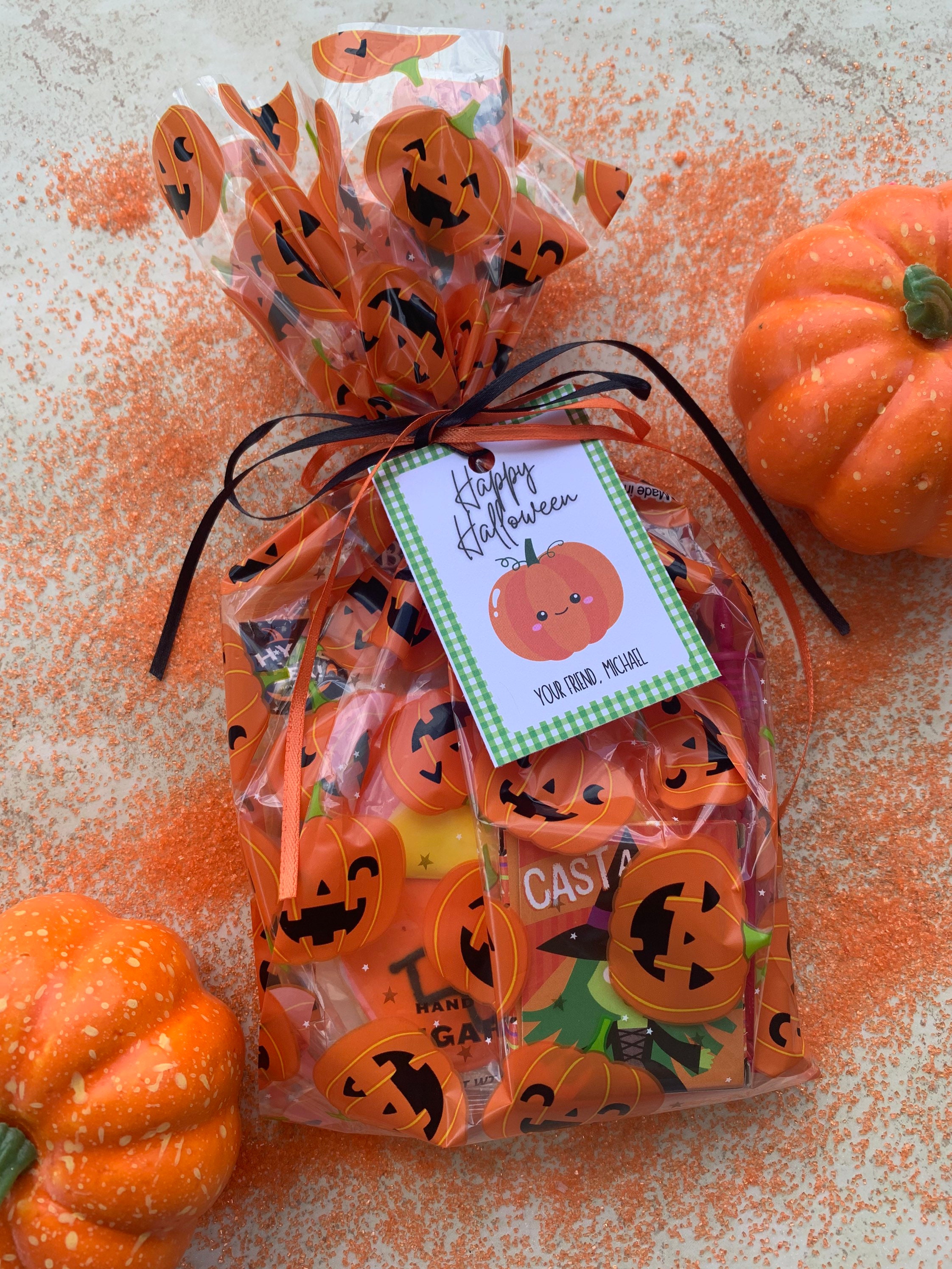 Halloween Gift Tags for Kids Favors |pumpkin |preschool Party Favors ...