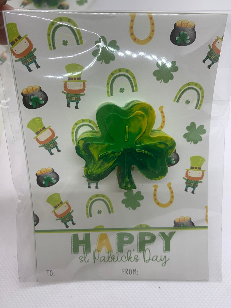 St. Patrick's Day Crayons | 4 Leaf Clover| St Patrick's Day Party Favor ...