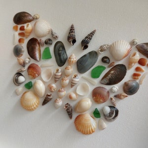 Butterfly Seashell Wall Decor Butterfly Small Framed Shell Art Mosaic ...