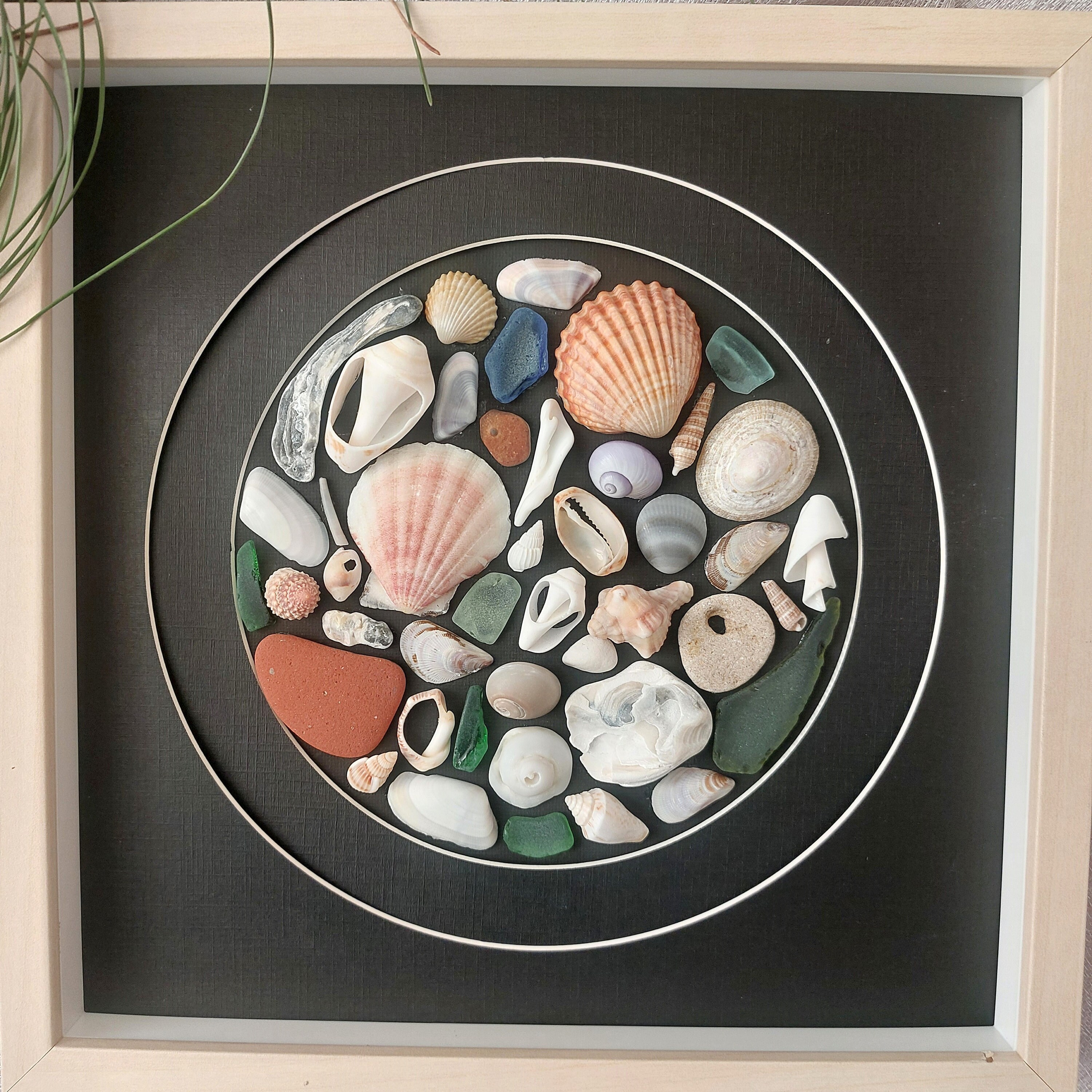 Seashell Wall Decor Mosaic Seashell Art Sea Glass Art Coastal Wall ...
