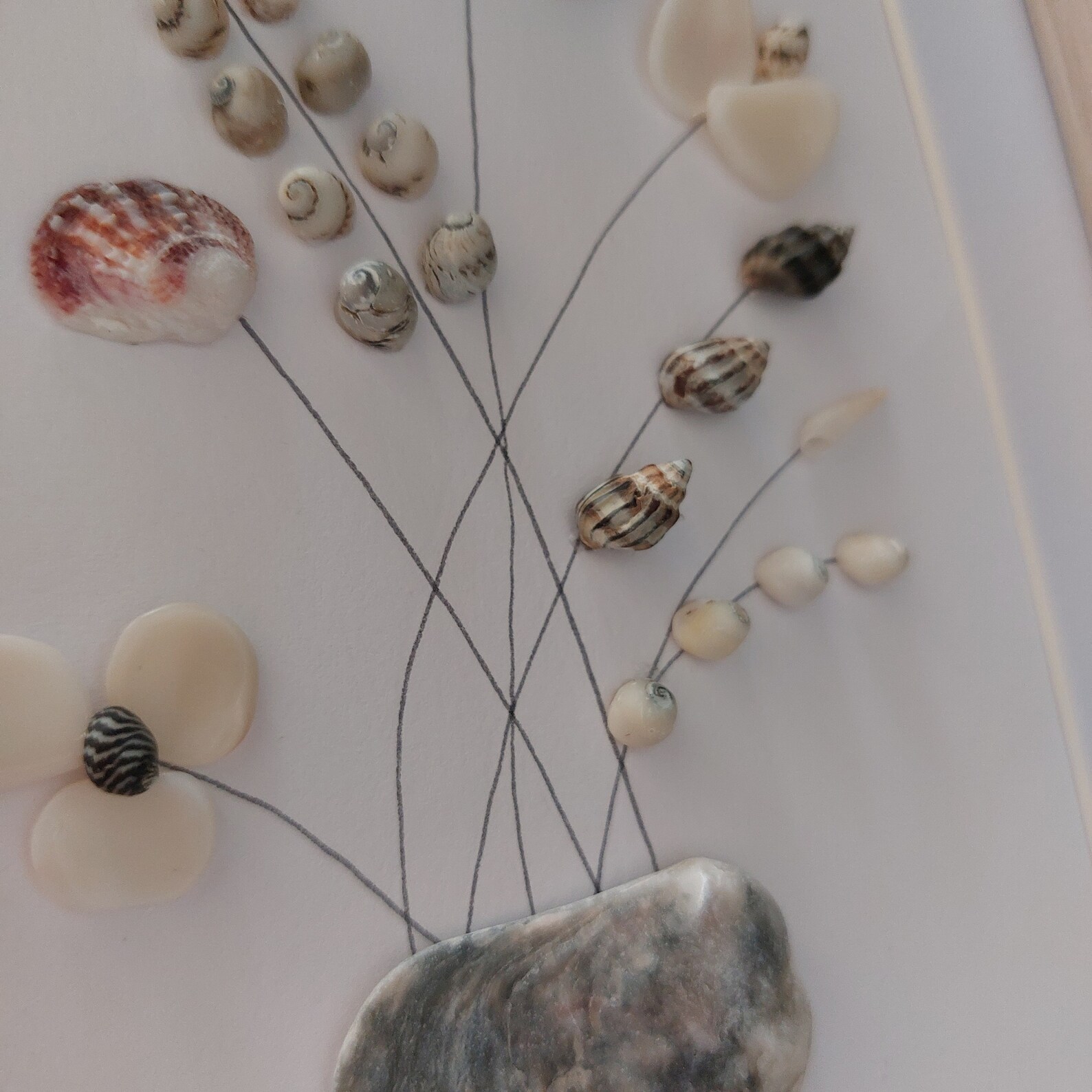 Shell Wildflowers Mosaic Art Flowers Seashell Wall Art 7*5 Bouquet ...