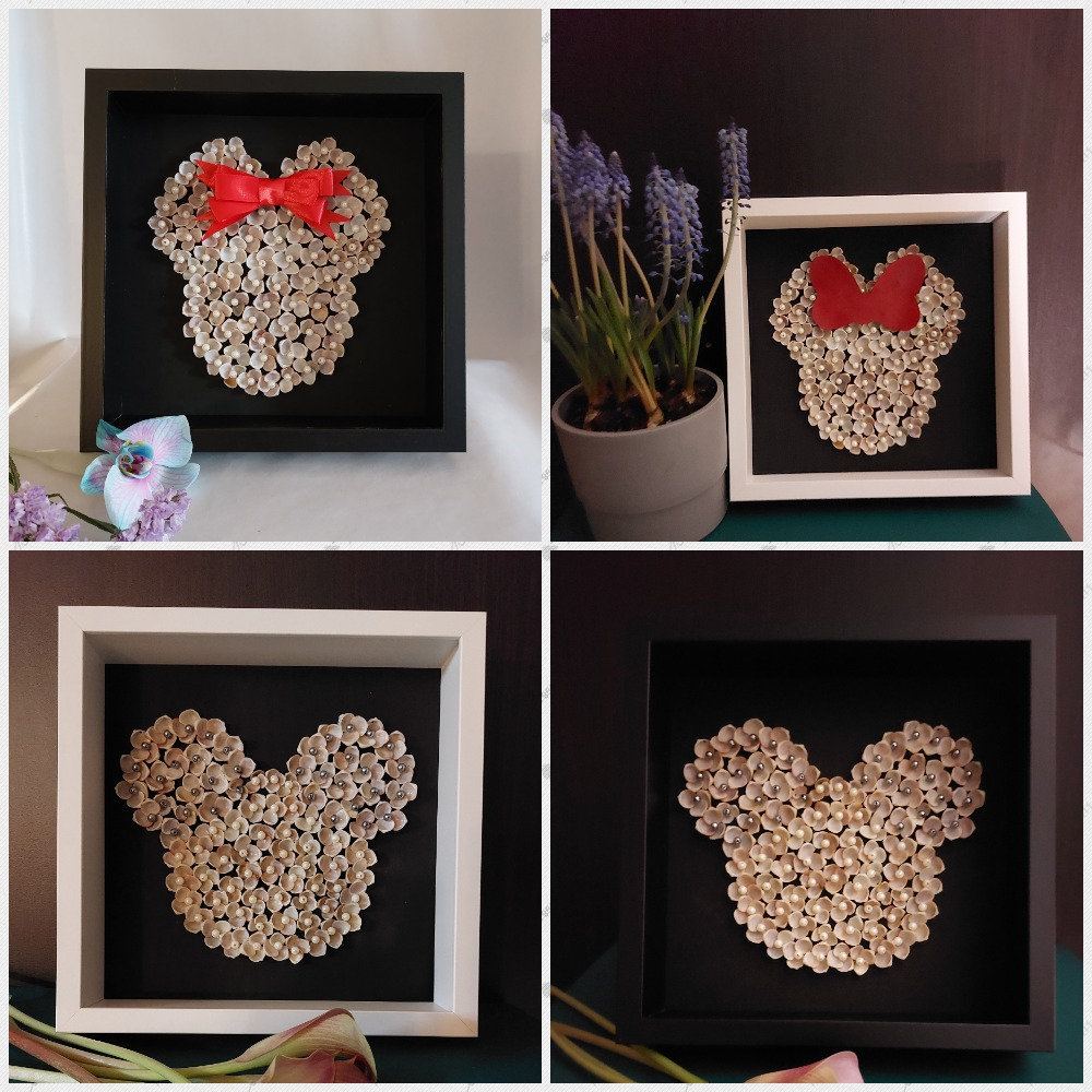 Mouse Shell Wall Art Mouse Framed Shell Mouse Mosaic Seashell Beads ...