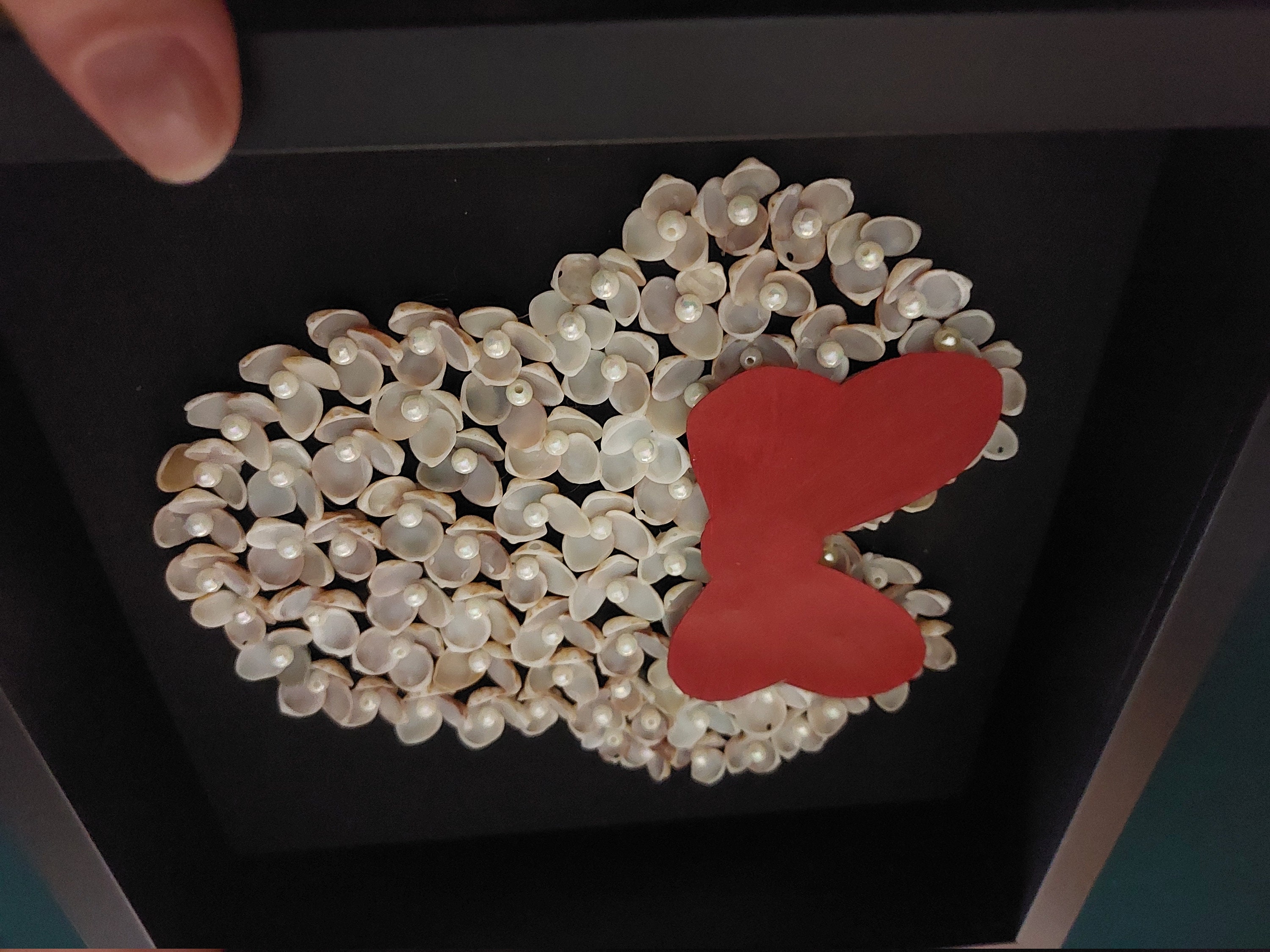 Mouse Shell Wall Art Mouse Framed Shell Mouse Mosaic Seashell Beads ...