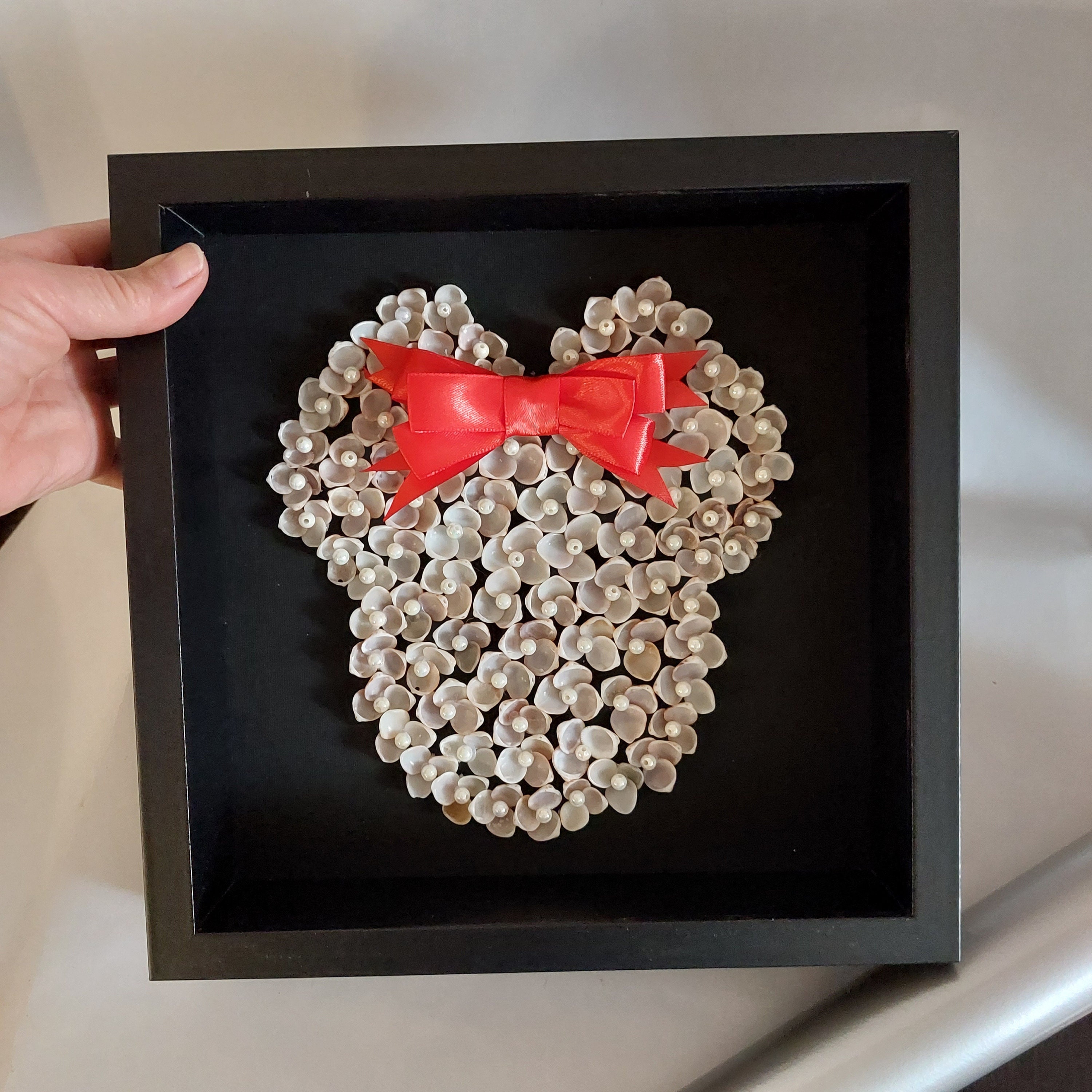 Mouse Shell Wall Art Mouse Framed Shell Mouse Mosaic Seashell Beads ...