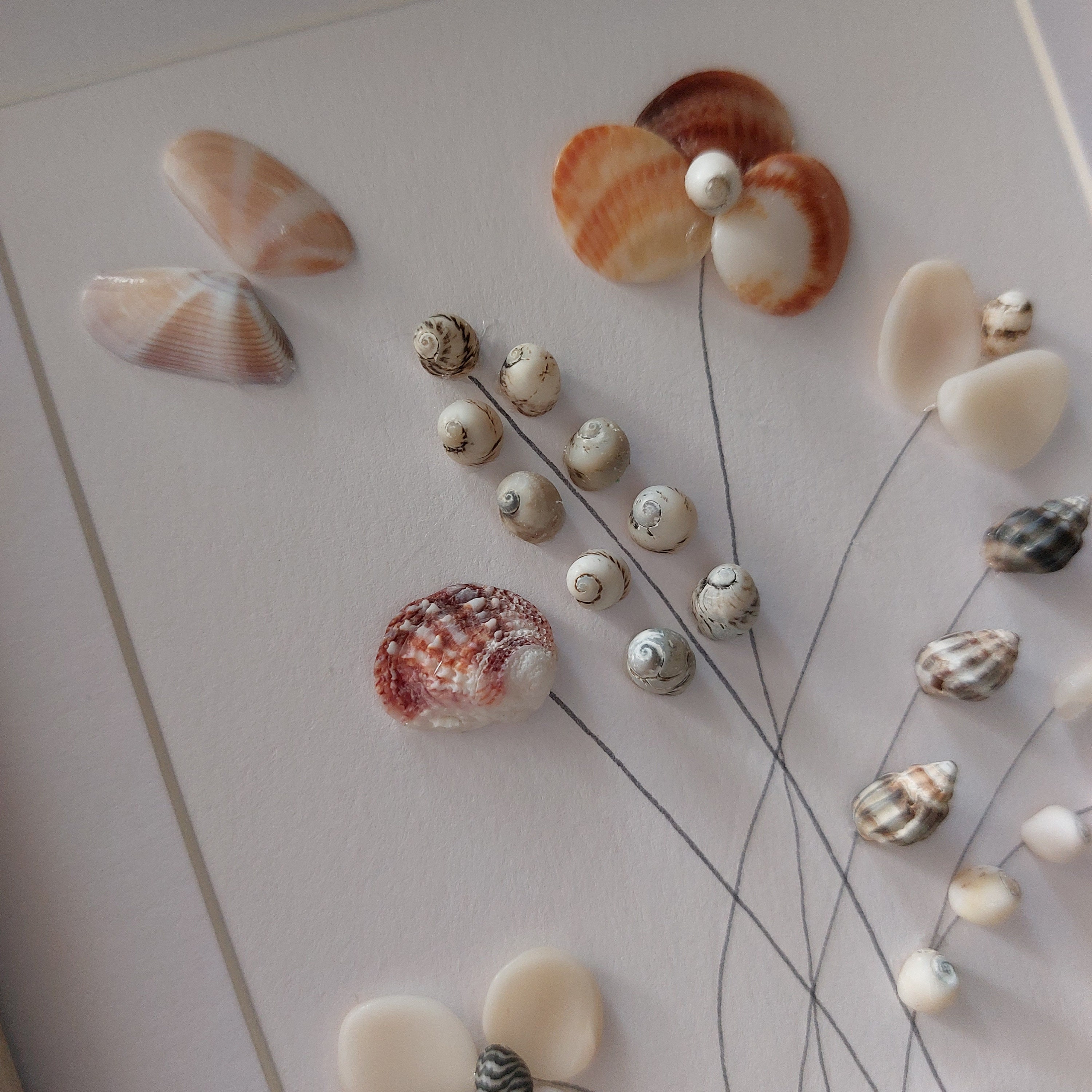 Shell Wildflowers Mosaic Art Flowers Seashell Wall Art 7*5 Bouquet ...