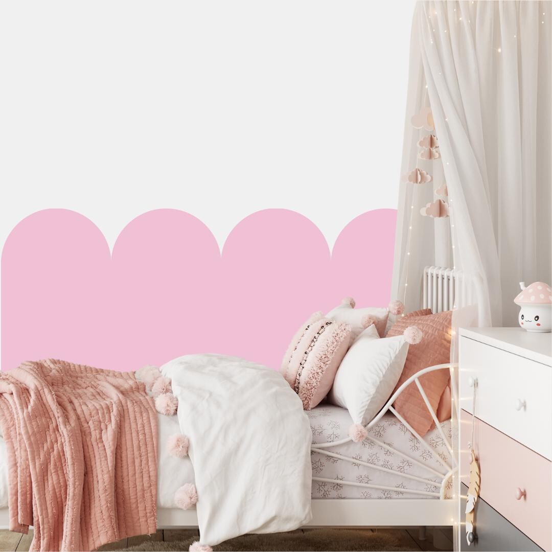 Scallop Arch Wall Decals, Scallop, Wallpaper Look, Kids Bedroom ...
