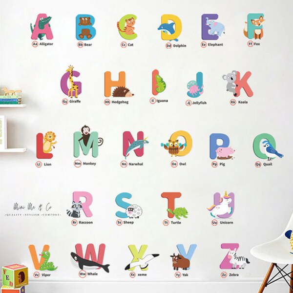 Alphabet Decals for Walls - Etsy