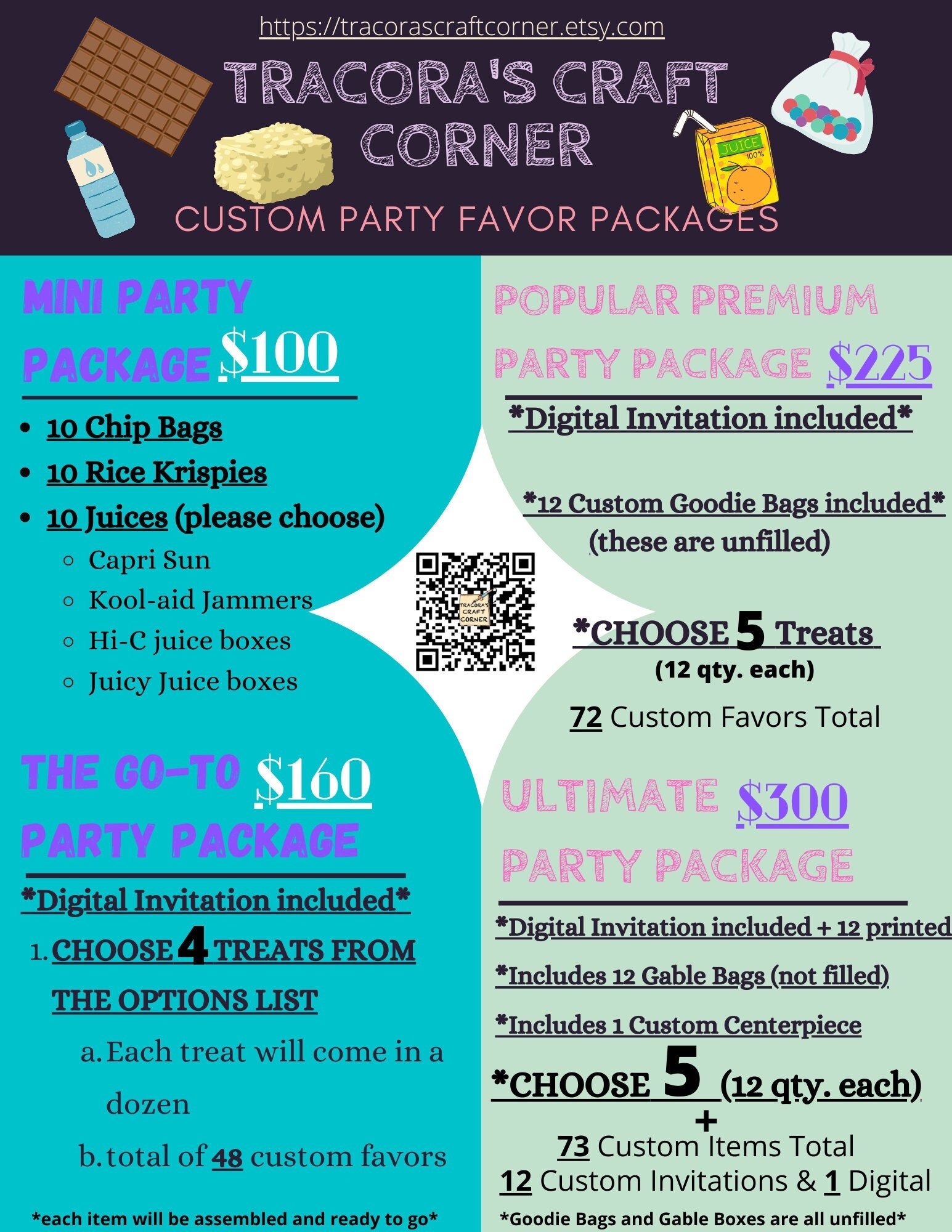 Party Favor Package | Party Favors Bundle | Custom Party Favors | Kid’s ...