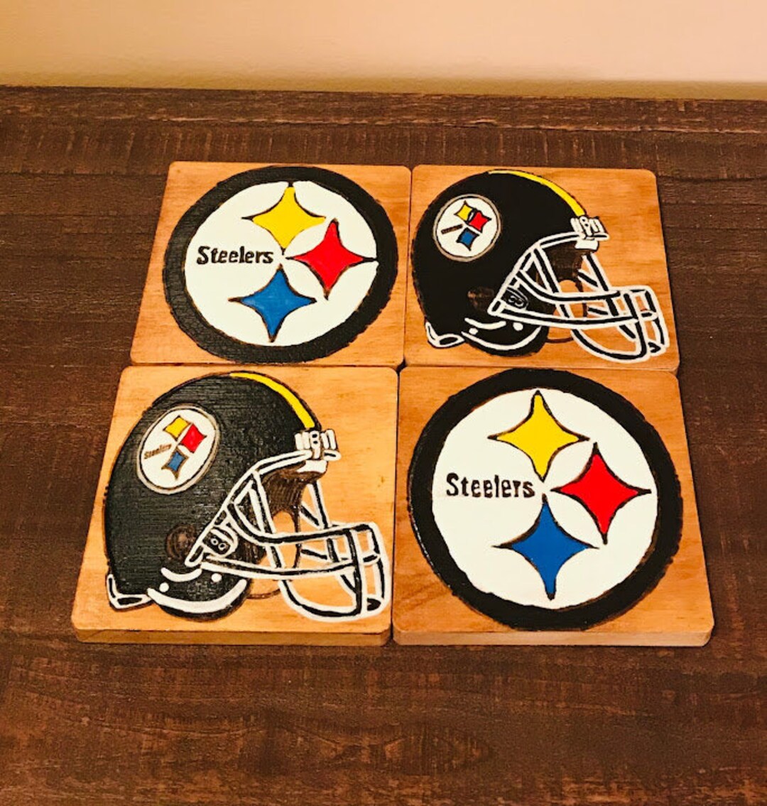 NFL Custom Coasters Wood-burned Football Coasters Custom Football Team ...