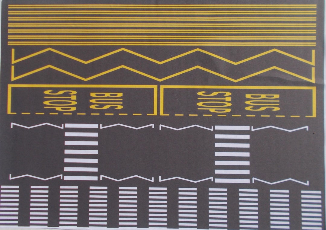 2 Sheets A4 21x29cm PARKING Roads Pvc Matt O 1/43 - 1/48 Scale ASPHALT ...
