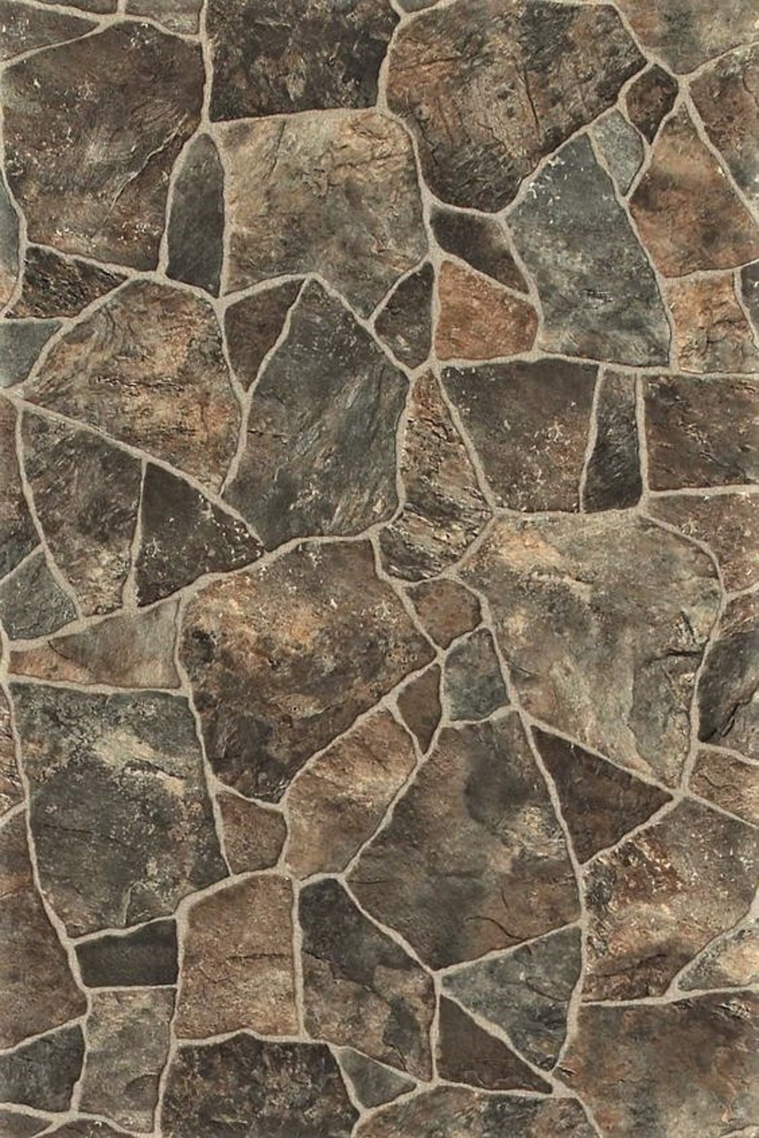 New 16 Dollhouse Sheets Wall 1/12 Scale Cobblestone Cracked Flagstone ...