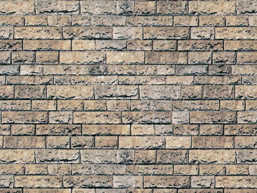 16 Sheets Wall 1/87 Ho Scale Wall Brick STONE 20x26cm Each Sheet ...
