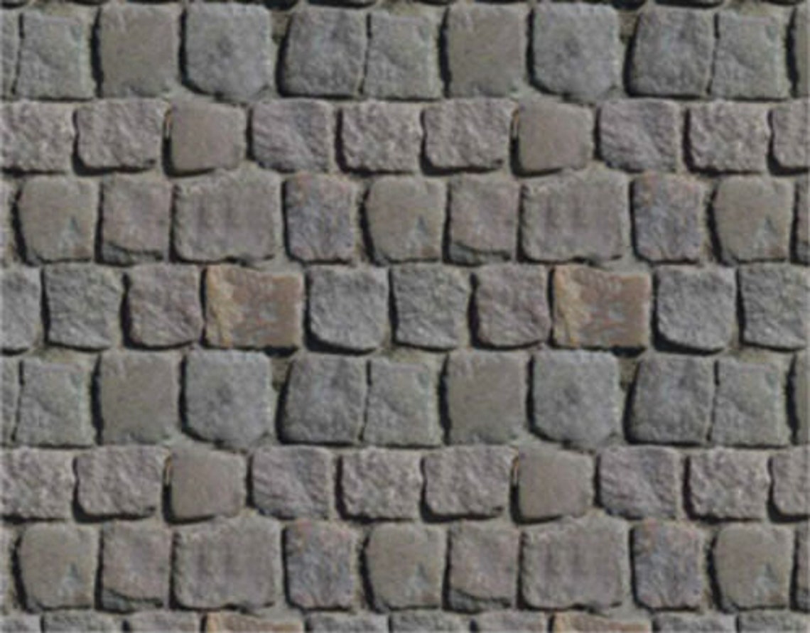 New 16 Sheets Wall 1/43 - 1/48 O Scale Cobblestone 20x28cm Each Sheet ...