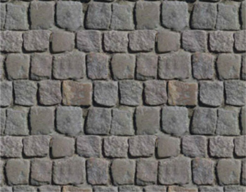 New New 16 Sheets Wall 1/43 - 1/48 O Landscape Scale Cobblestone ...